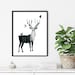 Deer Forest Collage Printed Poster Picture High Quality 250g Photo ...