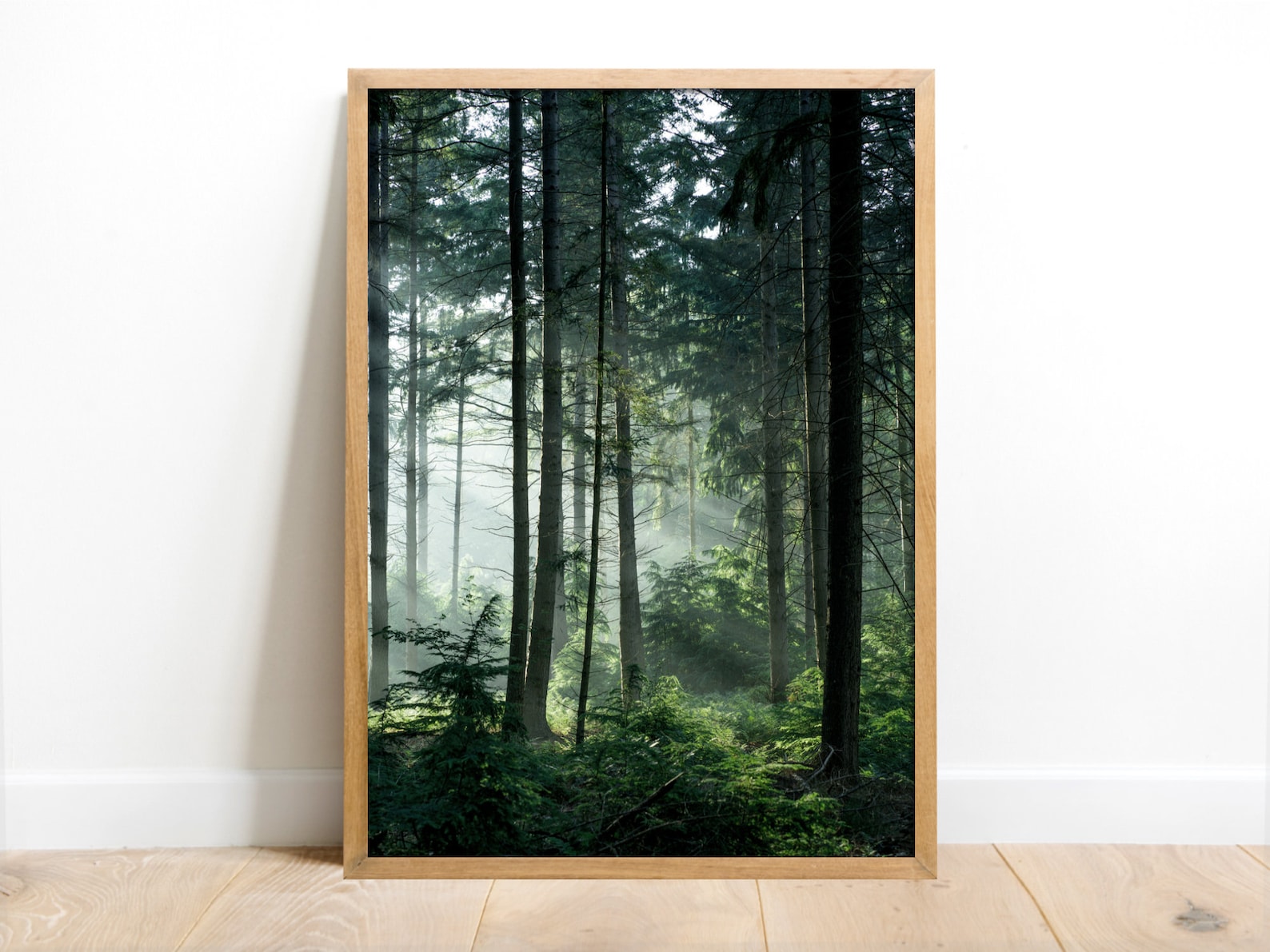 Mysterious Forest - Poster Wall Art, Forest Print, Green Trees, Nature ...