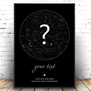 Printed Custom Sky Map Stars Star Big Personalized Poster A Lot of ...