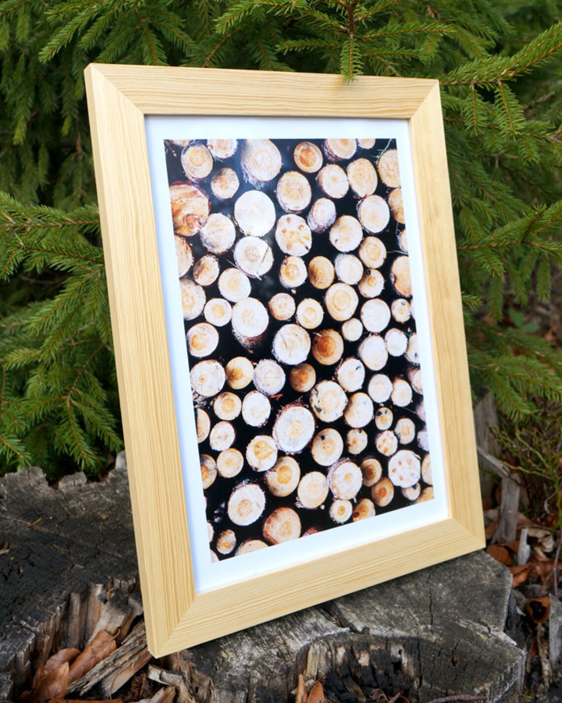 Natural Wood Frame - 3 Colors: Natural, Black, Walnut. Any Size 70x100 ...