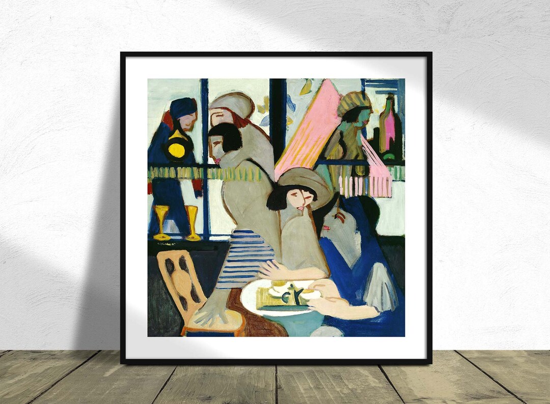 Cafe - Ernst Ludwig Kirchner | Square Print, Square Poster, German ...