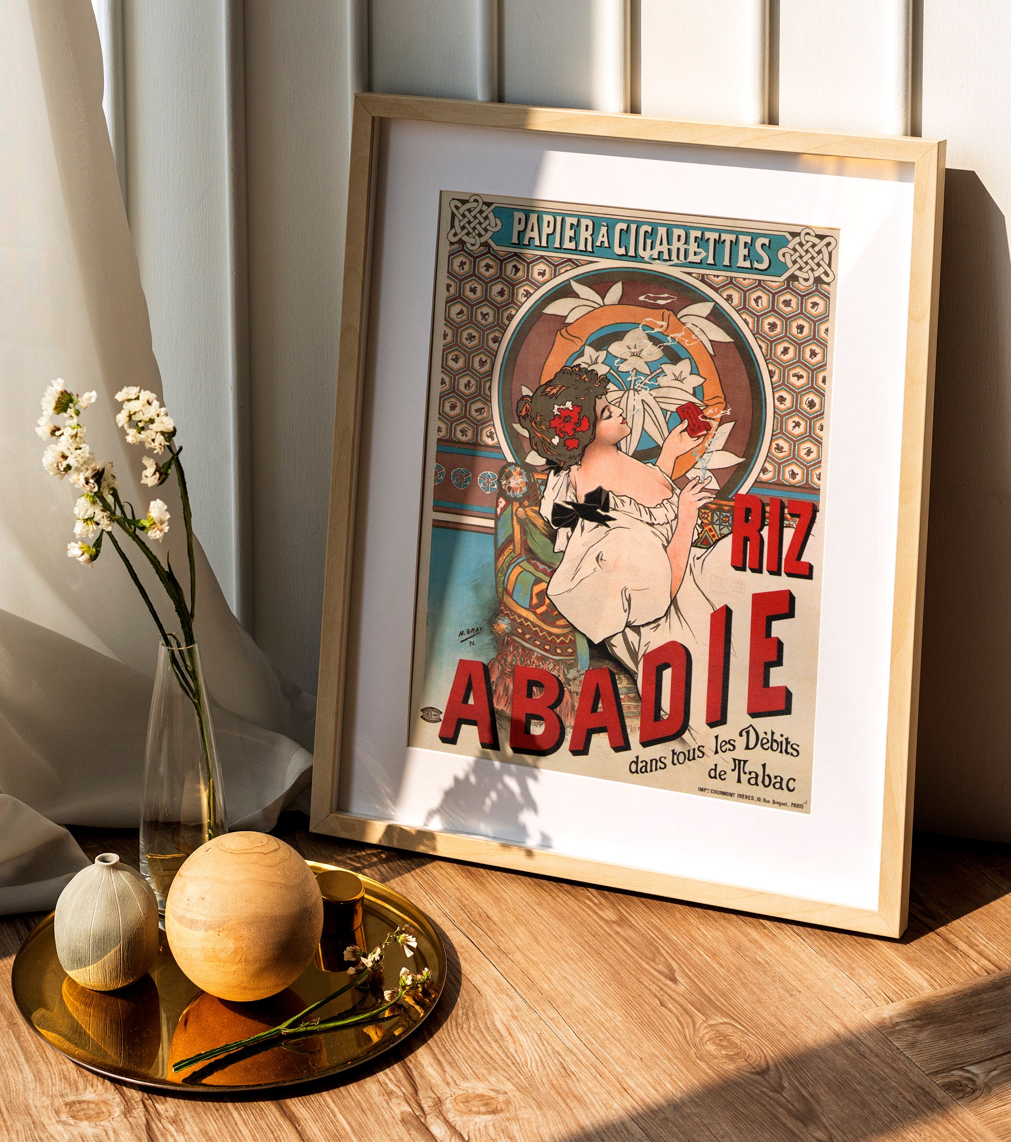 Abadie Cigarettes Alphonse Maria Mucha Art Nouveau - Etsy
