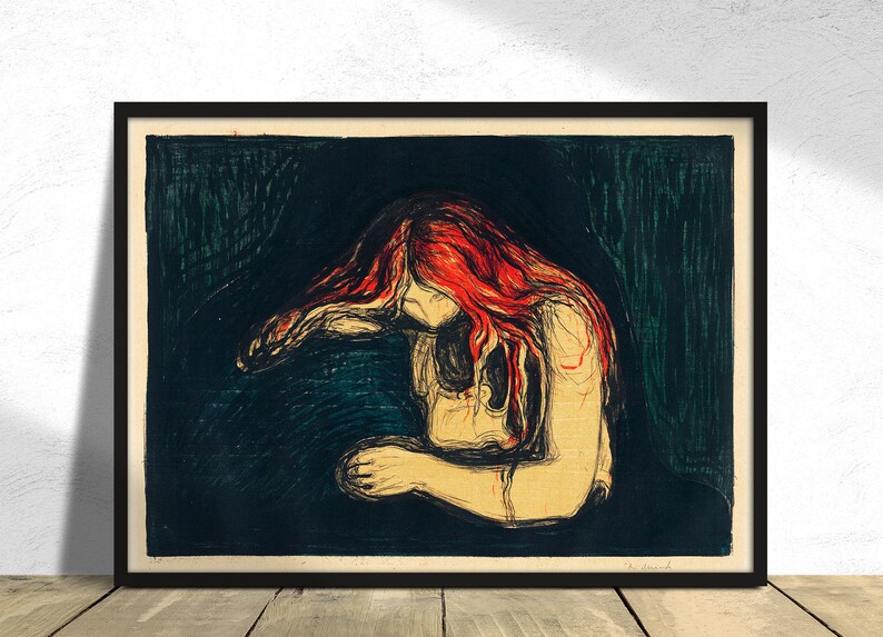 The Vampire II Edvard Munch Famous Art Poster - Etsy