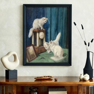 Three Curious Cats - Arthur Heyer | German Art, Vintage Dec, Poster ...