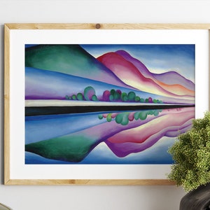 Lake George Reflection - Georgia O’keeffe | American Art Poster, Modern ...