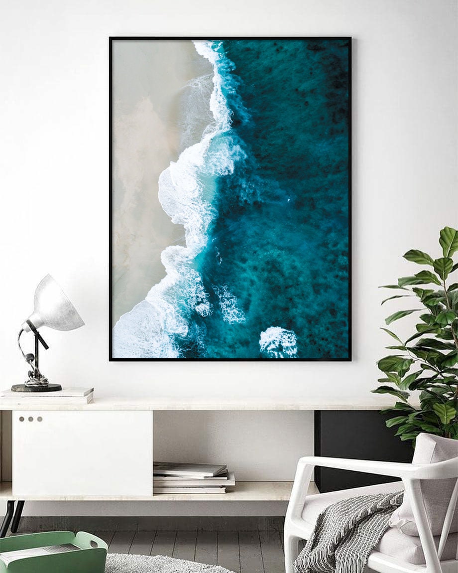Ocean Waves Beach - Printed Poster Wallposter Posters Wallgallery Art ...