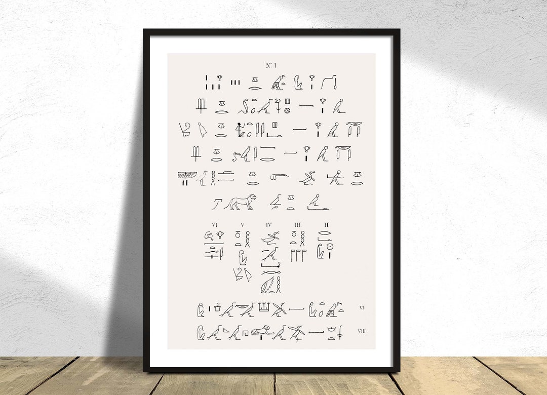 Neith, Hieroglyphics Text Illustration From Pantheon Egyptien - Leon ...