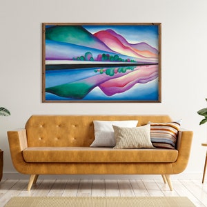 Lake George Reflection - Georgia O’keeffe | American Art Poster, Modern ...