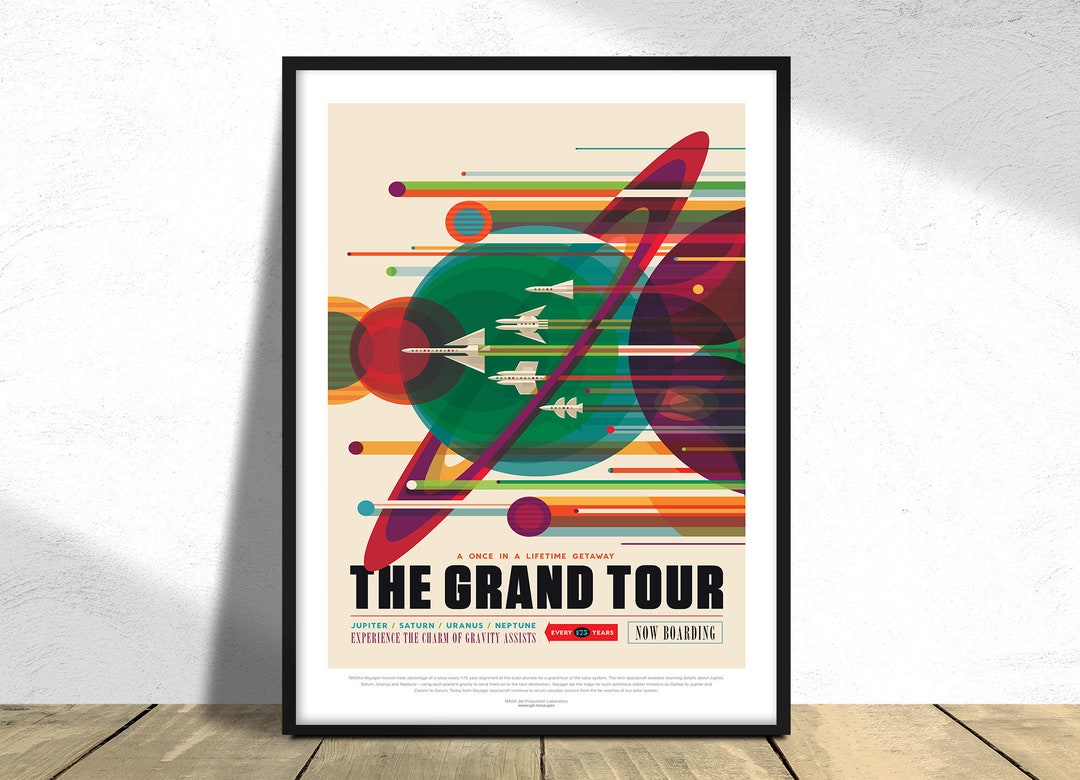 JPL Visions of the Future, Grand Tour - NASA Poster I Space Travel Art ...