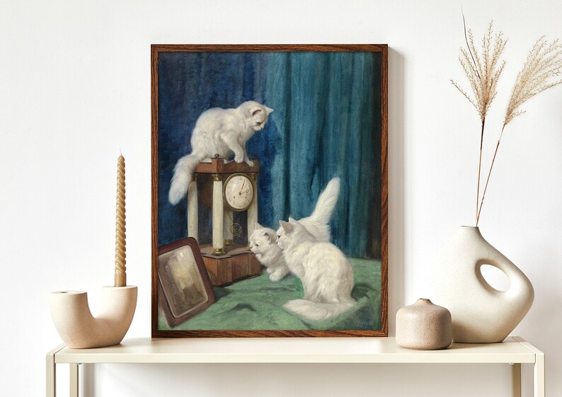 Three Curious Cats - Arthur Heyer | German Art, Vintage Dec, Poster ...