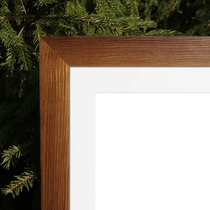 Wood Frame With Mat for Your Print Black, White, Walnut, Natural ...