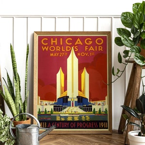 Chicago World's Fair, a Century of Progress, Expo Poster, 1933 Itravel ...