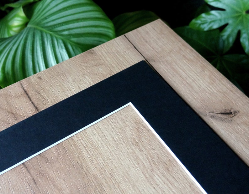 Custom Size Mat Board for Frame / Picture Mount Black Matte - Etsy