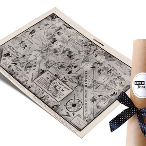 A Night-club Map of Harlem, Manhattan New York 1932 I Vintage Poster ...