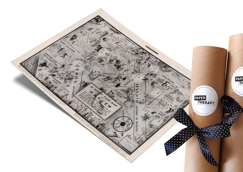 A Night-club Map of Harlem Manhattan New York 1932 I Vintage - Etsy
