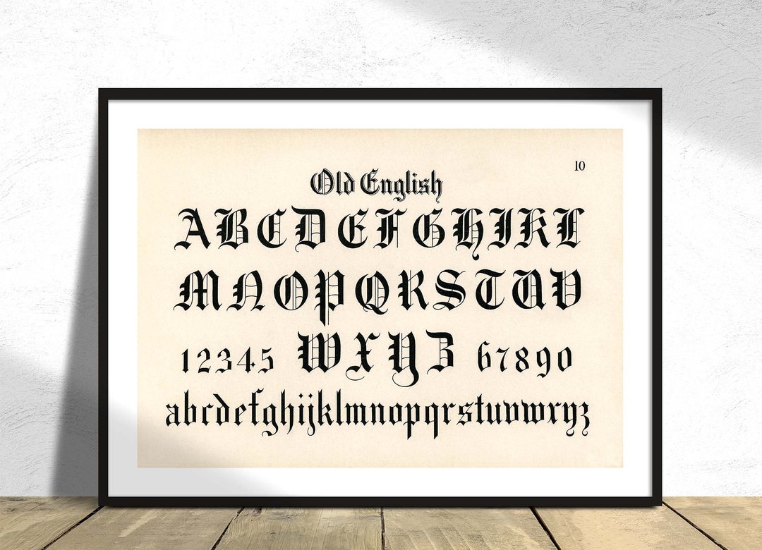 Old English Calligraphy Fonts From Draughtsman's Alphabets - Hermann ...