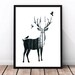 Deer Forest Collage Printed Poster Picture High Quality 250g Photo ...
