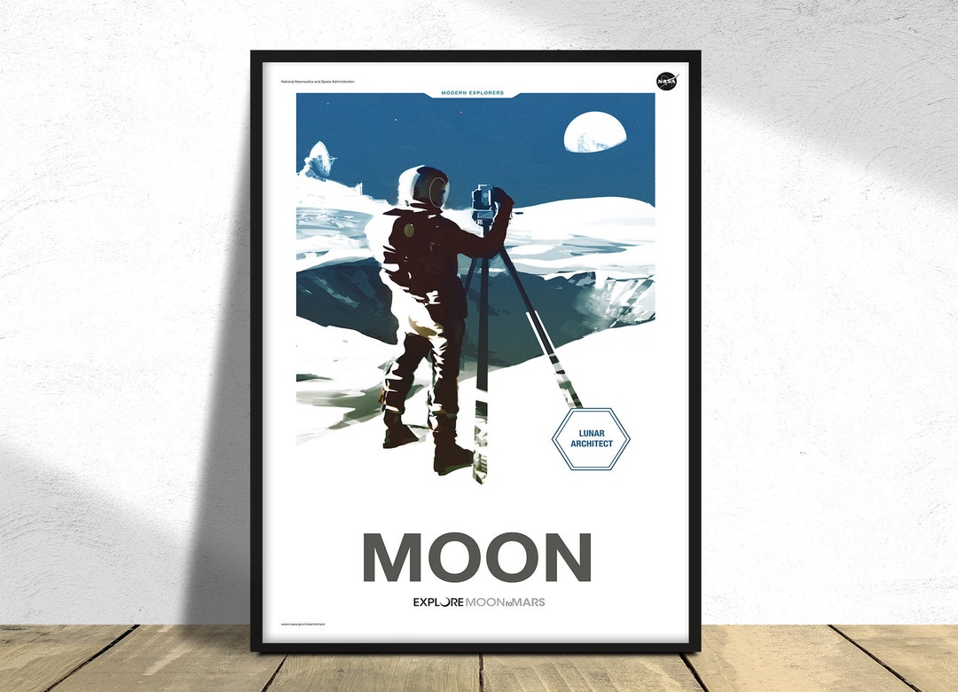 Explore Moon to Mars – Mars Nasa Poster I Space Print, Nursery Room ...