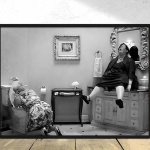 Bridesmaids B&W Movie Poster Bathroom Scene - Restroom Picture - Funny ...