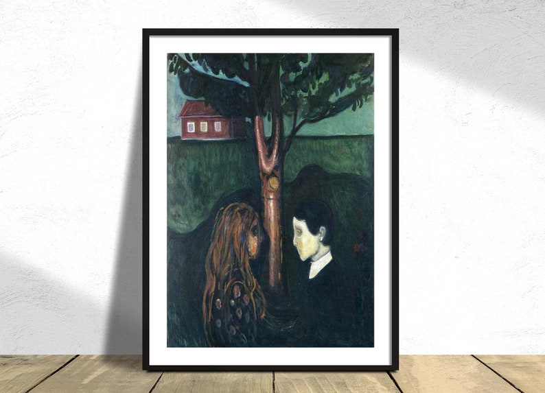 Eye in Eye - Edvard Munch | Poster Reproduction, Old Illustration ...