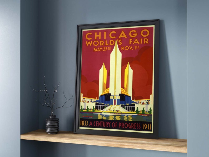 Chicago World's Fair, a Century of Progress, Expo Poster, 1933 Itravel ...