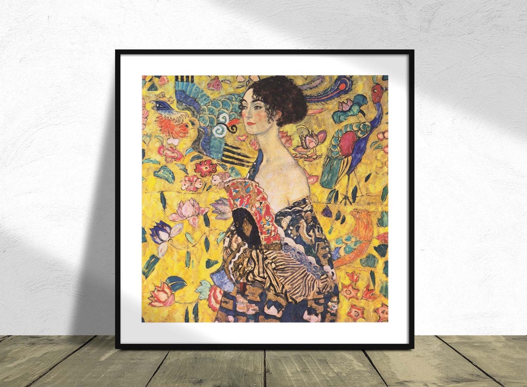 Lady With Fan - Gustav Klimt | Classic Art, Austrian Nouveau Style ...