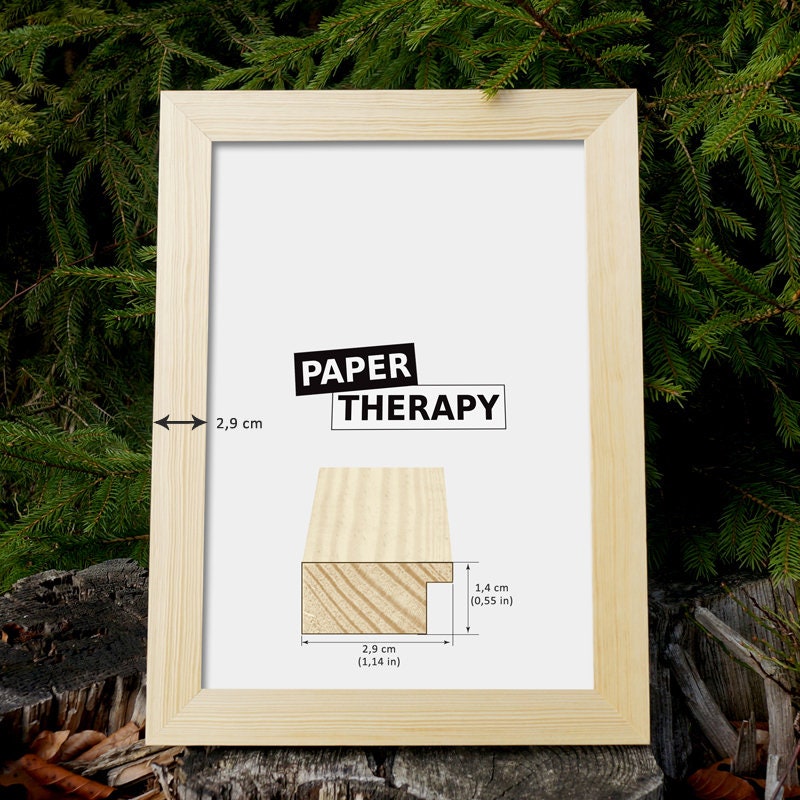 Natural Wood Frame 3 Colors: Natural Black Walnut. Any - Etsy