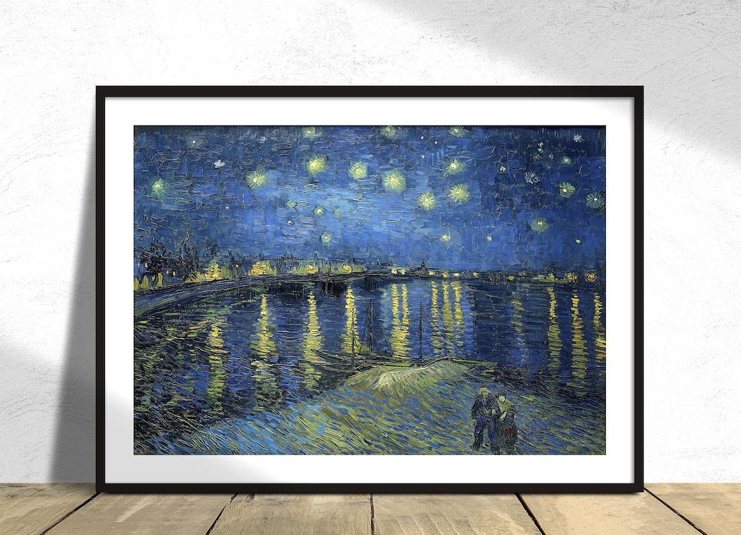 Starry Night Over the Rhone - Vincent Van Gogh | Vintage Print, Poster ...