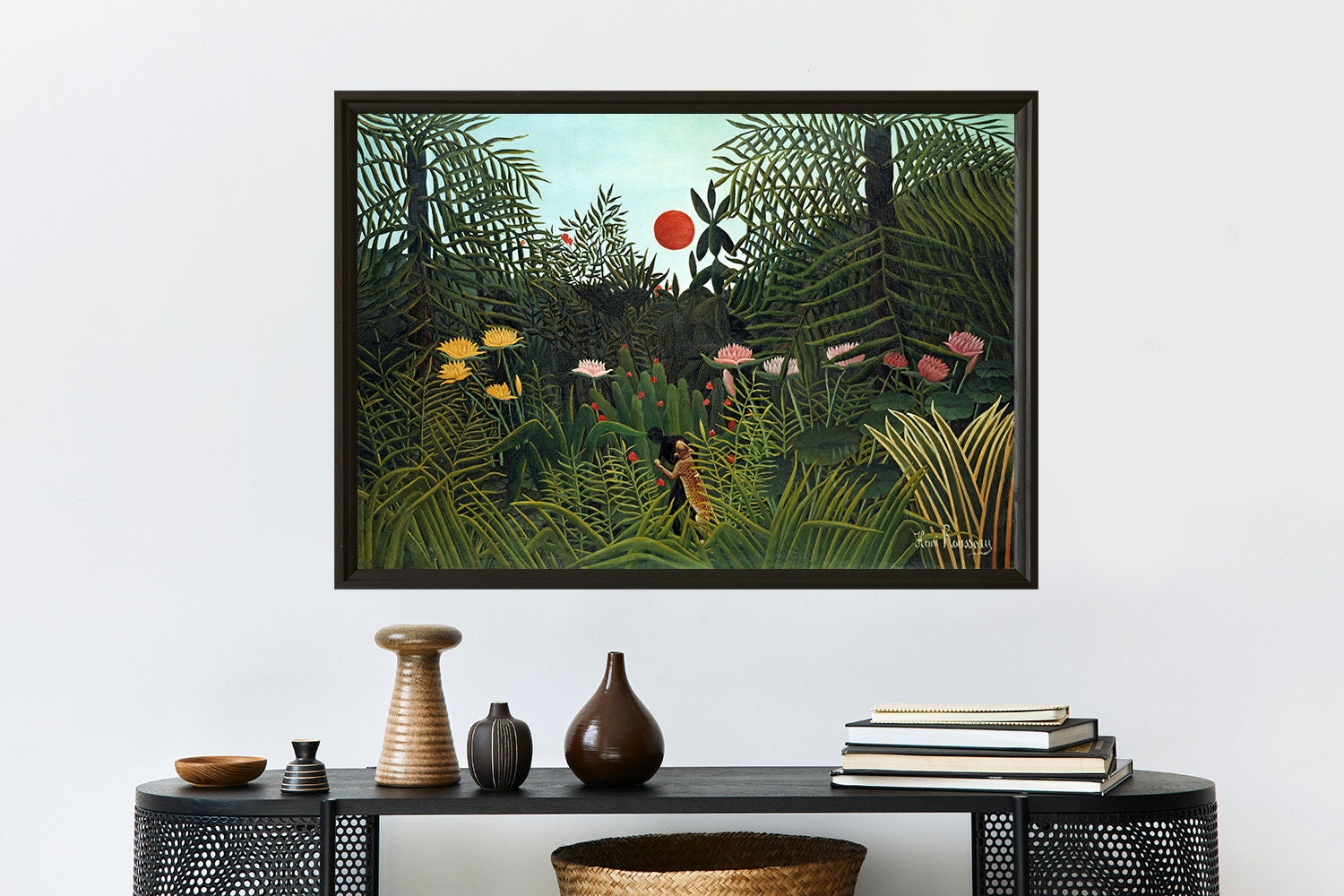 Virgin Forest With Sunset Henri Rousseau Forest Poster - Etsy