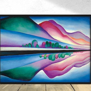 Lake George Reflection - Georgia O’keeffe | American Art Poster, Modern ...