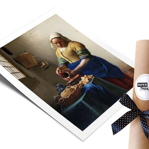 The Milkmaid - Johannes Vermeer | Vintage Poster, Poster Reproduction ...