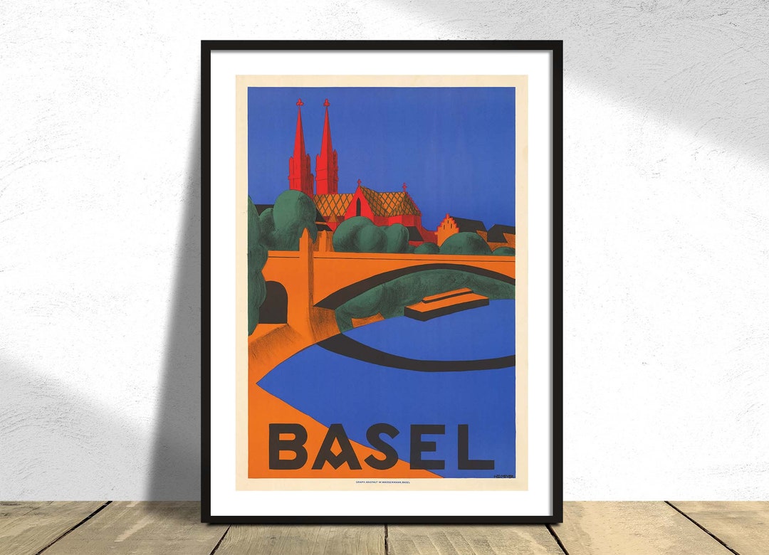 Basel - Hedwig Thoma I Travel Print, Gift Idea, Wall Dec, Switzerland ...