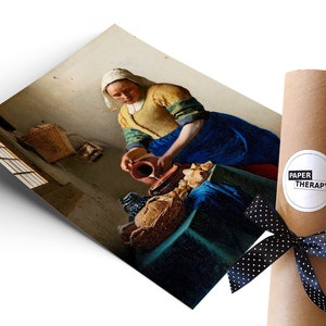 The Milkmaid - Johannes Vermeer | Vintage Poster, Poster Reproduction ...