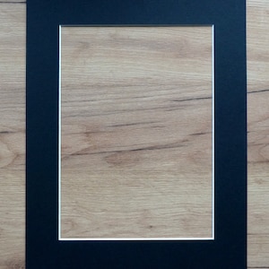 Custom Size Mat Board for Frame / Picture Mount, Black Matte, White ...