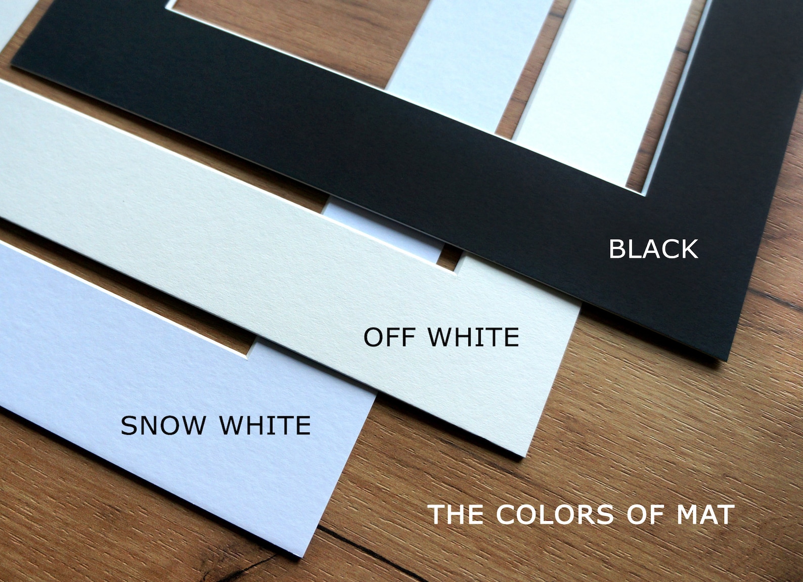 Wood Frame With Mat for Your Print Black White Walnut - Etsy