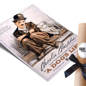Charlie Chaplin - A Dog's Life | Film Poster, Advertisement Print, Old ...