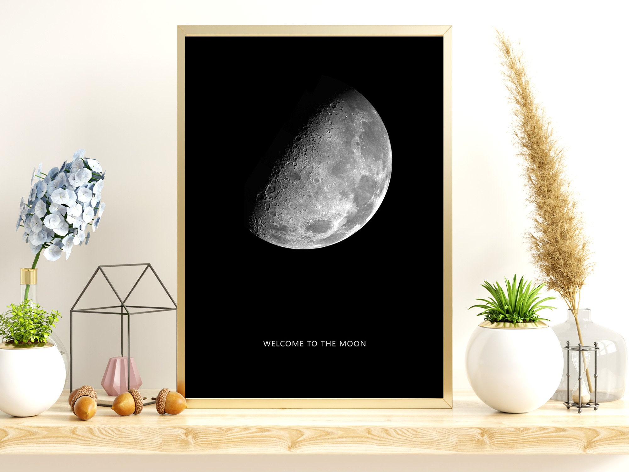 Moon poster Quote Moon photography Print Art Universe Poster | Etsy