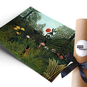 Virgin Forest With Sunset - Henri Rousseau | Forest Poster ...