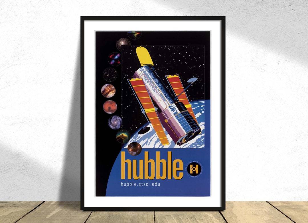 Hubble Space Telescope - NASA Poster I Space Print, Nursery Room Decor ...