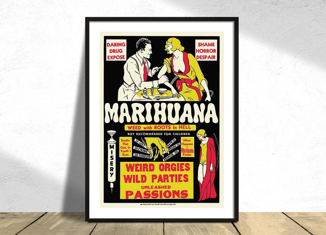 Poster for the 1936 Film Marihuana - Marijuana | Advertisement Poster ...