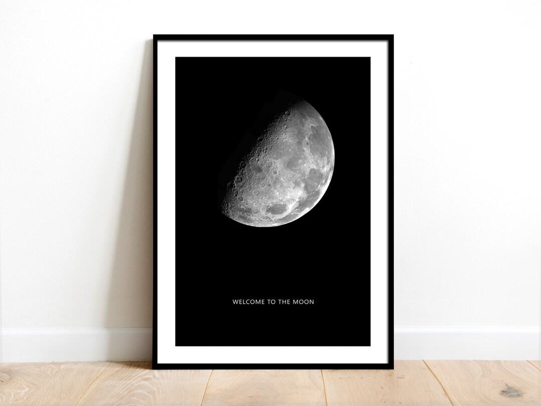 Moon Poster - Quote Moon Photography Print Art Universe Poster and ...