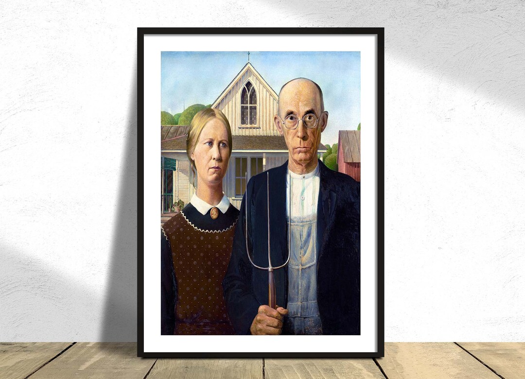 American Gothic - Grant Wood | Modernism Art, Vintage Print, Poster ...