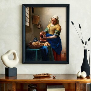 The Milkmaid - Johannes Vermeer | Vintage Poster, Poster Reproduction ...