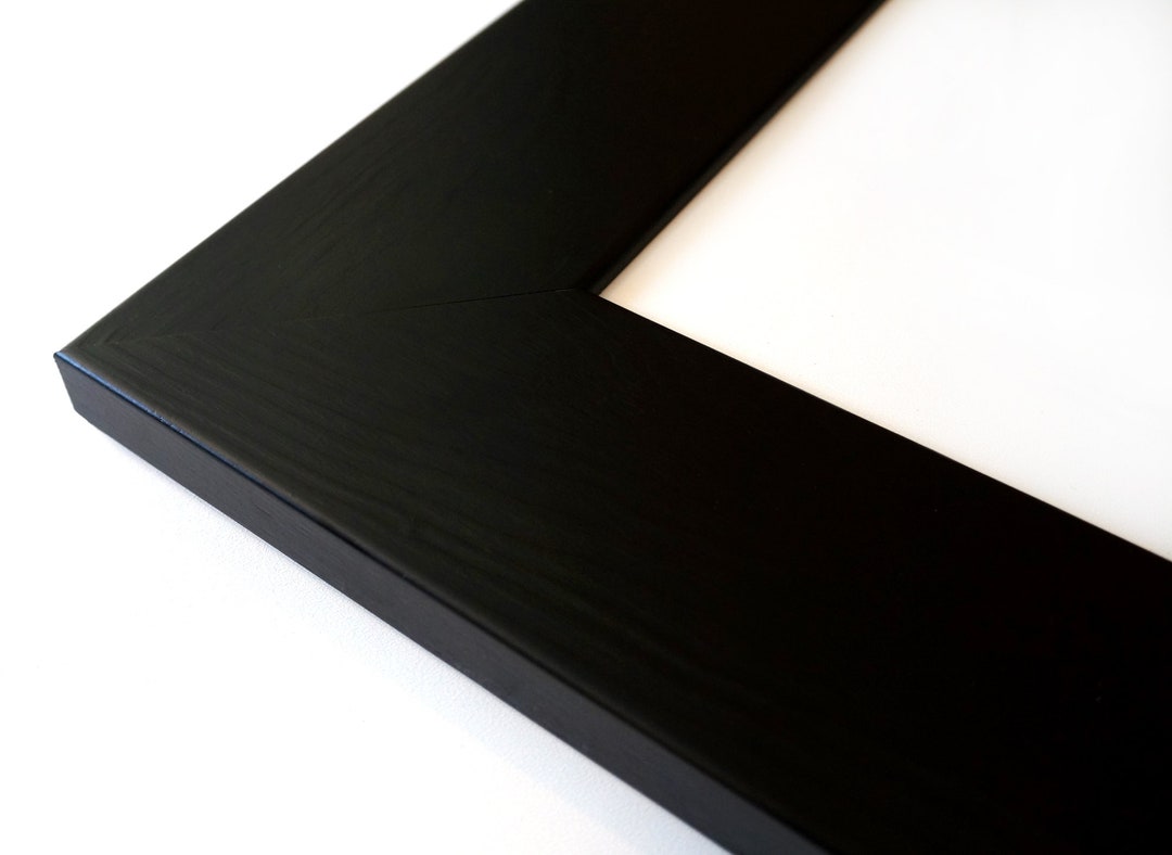 Black Wooden Solid Heavy Frame for Print, Photo, Poster. Oak, Black and ...