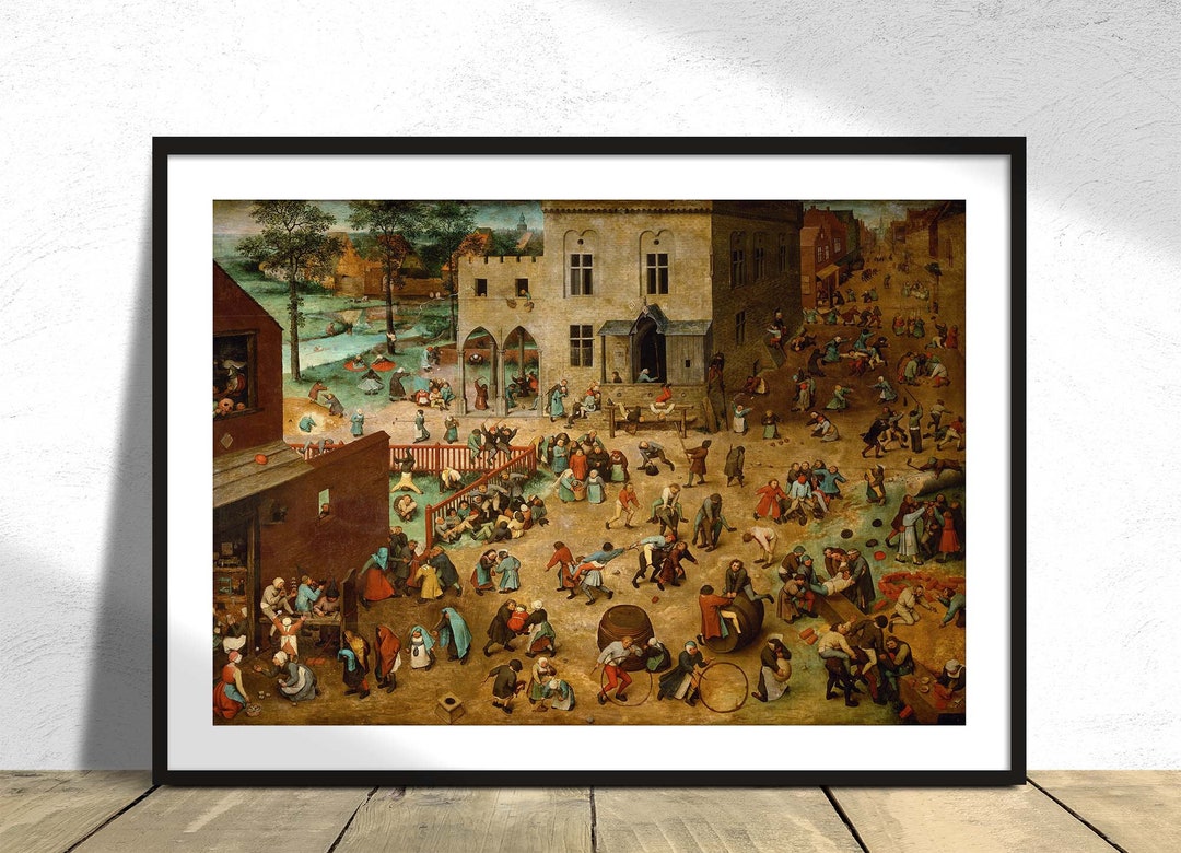 Children’s Games - Pieter Bruegel the Elder | Retro Poster, Vintage Art ...