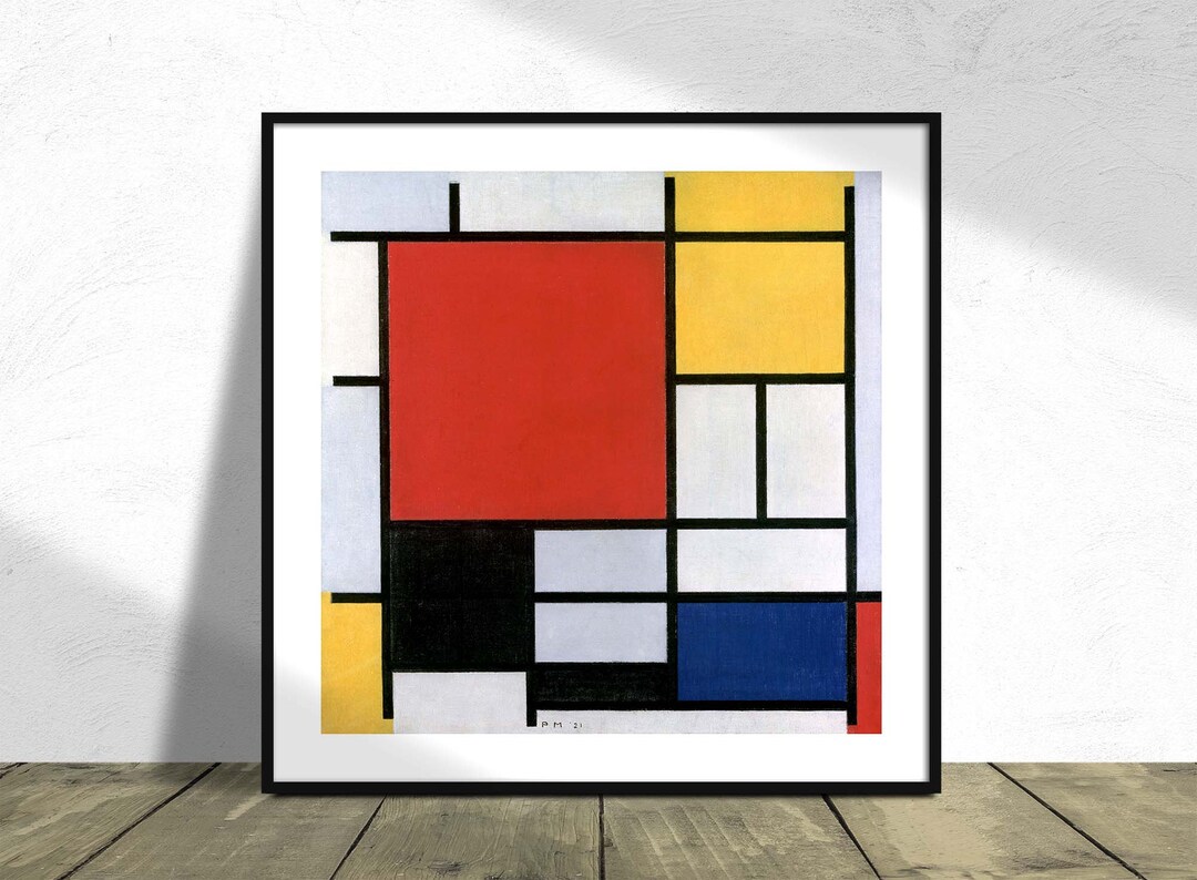 Composition With Red, Yellow, Blue and Black - Piet Mondrian I Square ...