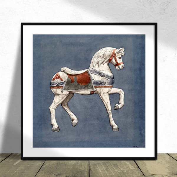 Carousel Horse Poster - Etsy