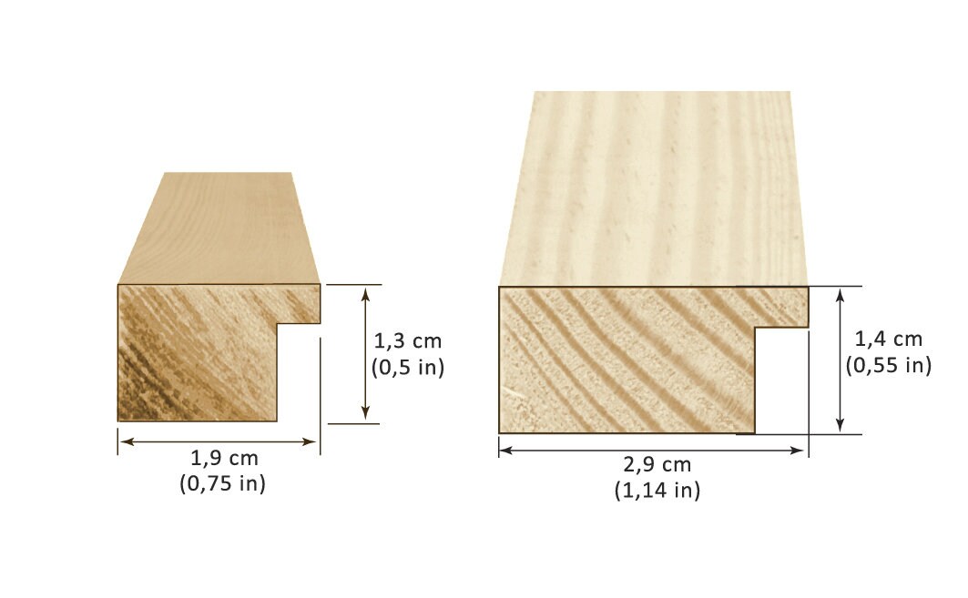 Natural Wood Frame - 3 Colors: Natural, Black, Walnut. Any Size 70x100 ...