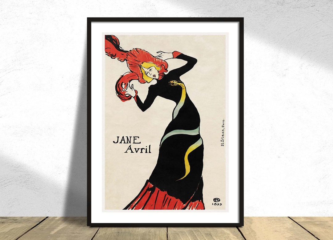 Jane Avril - Henri De Toulouse–lautrec | Vintage Print, Poster ...