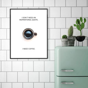 Coffee Poster - Funny Quote Printed Picture - High Quality 250g - Decor ...